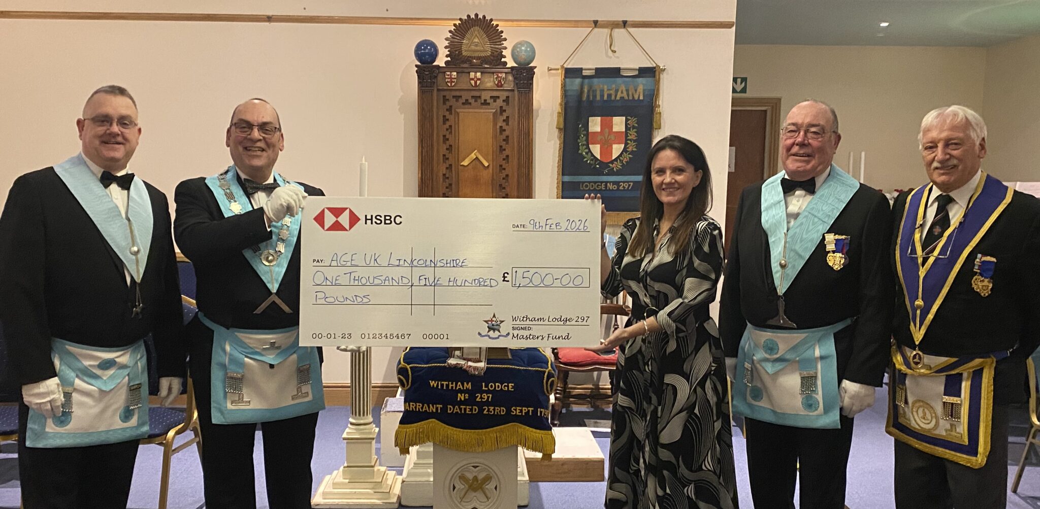 Freemasons split £3,000 between two good causes - Provincial Grand ...